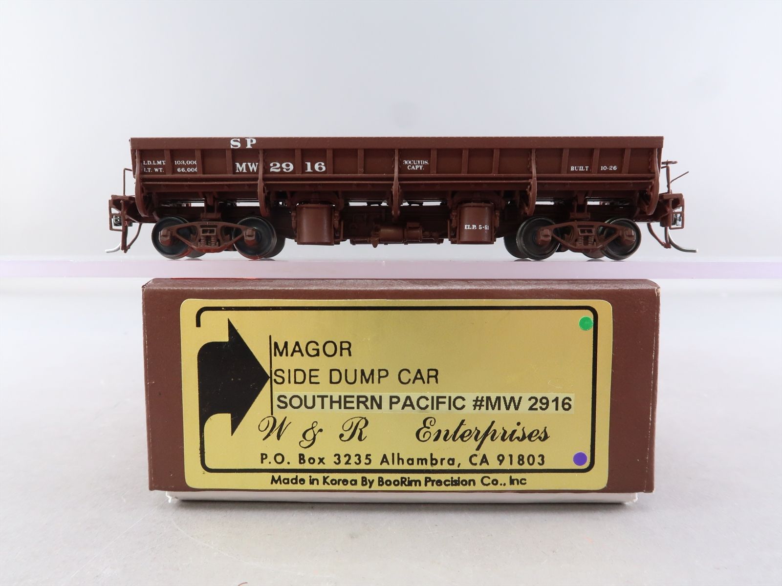 HO Brass Model - W&R SP Southern Pacific Magor Side Dump Car MW MOW ...