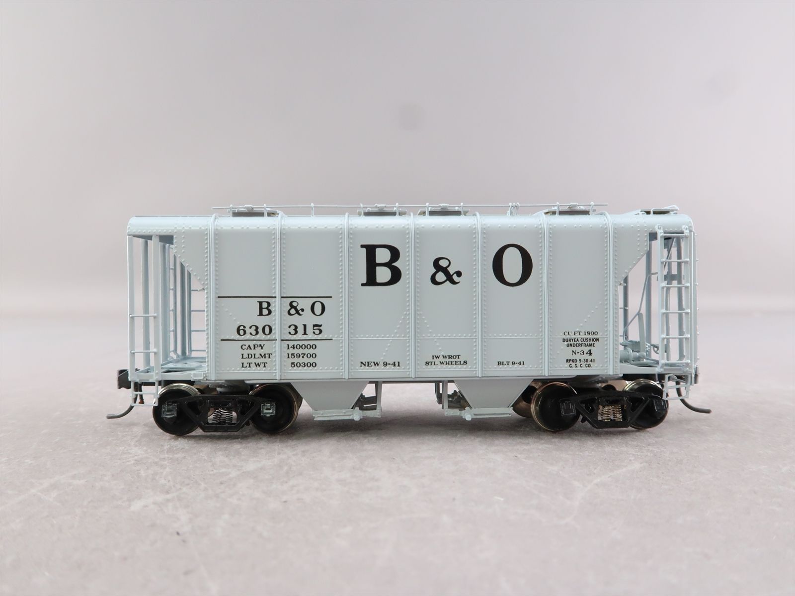 HO Brass Model - OMI 1390.3 B&O Baltimore & Ohio N-34 Covered Hopper ...
