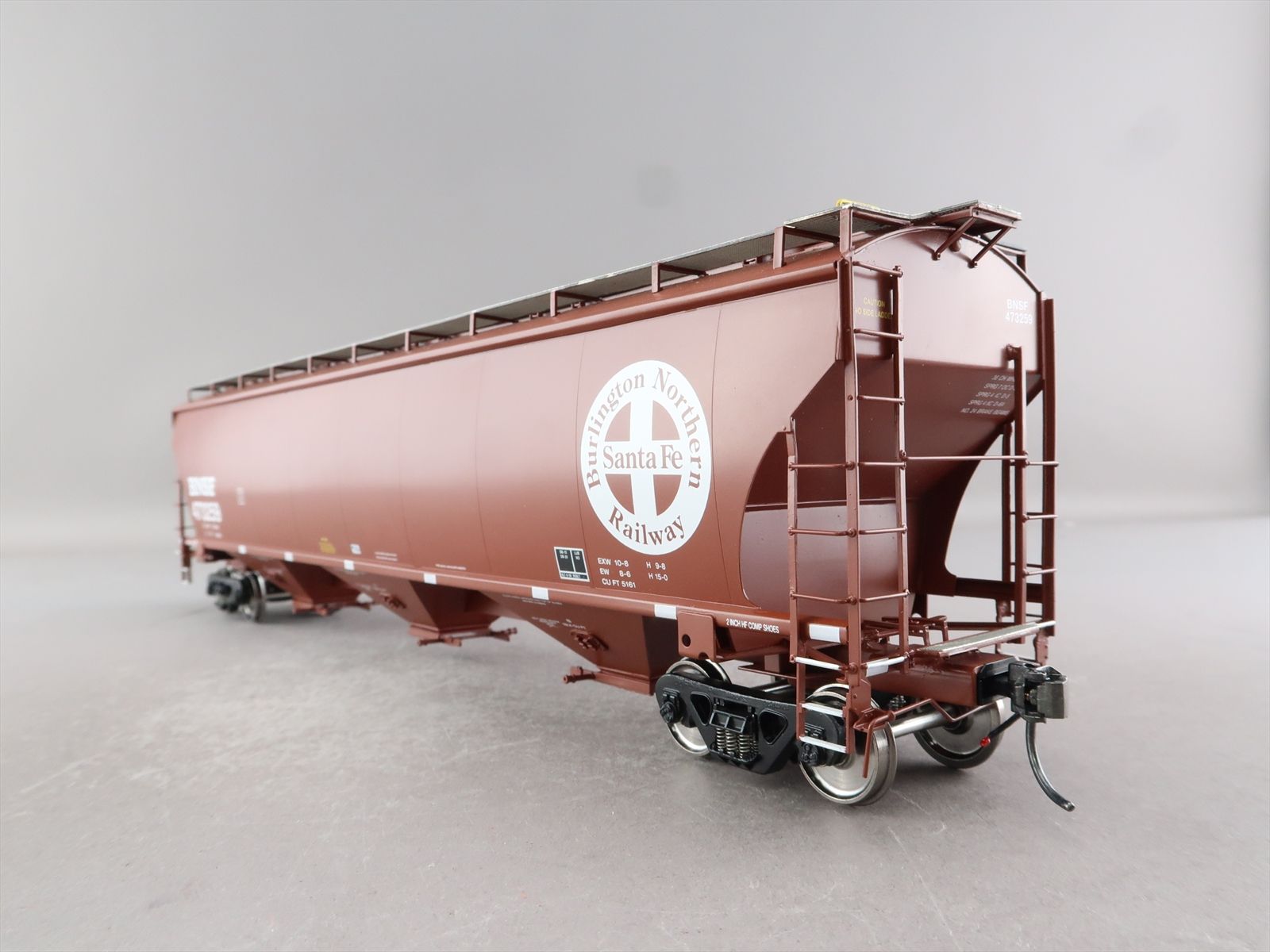 O Brass Model - PRB Pecos River 4662A BNSF Burlington Northern Santa Fe Covered Hopper #473259 ...