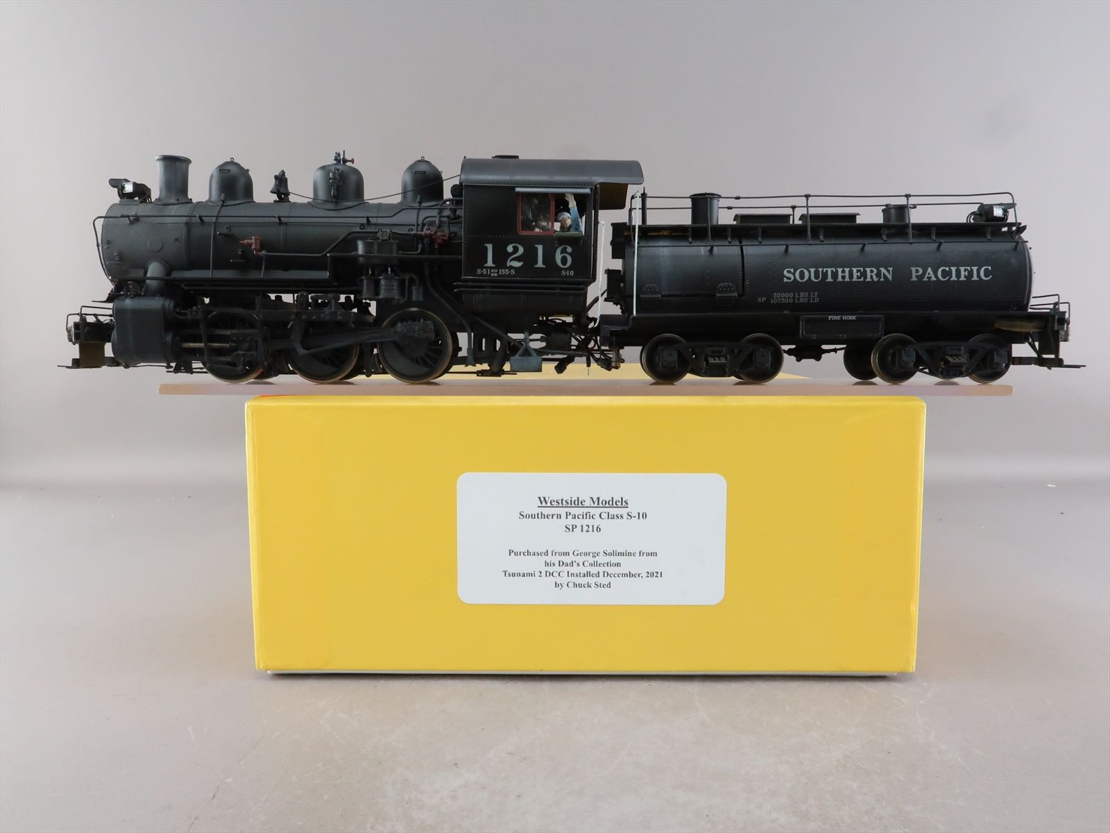 O Brass Model - WMC SP Southern Pacific S-10 0-6-0 #1216 - Custom + DCC + Sound + Weathered ...