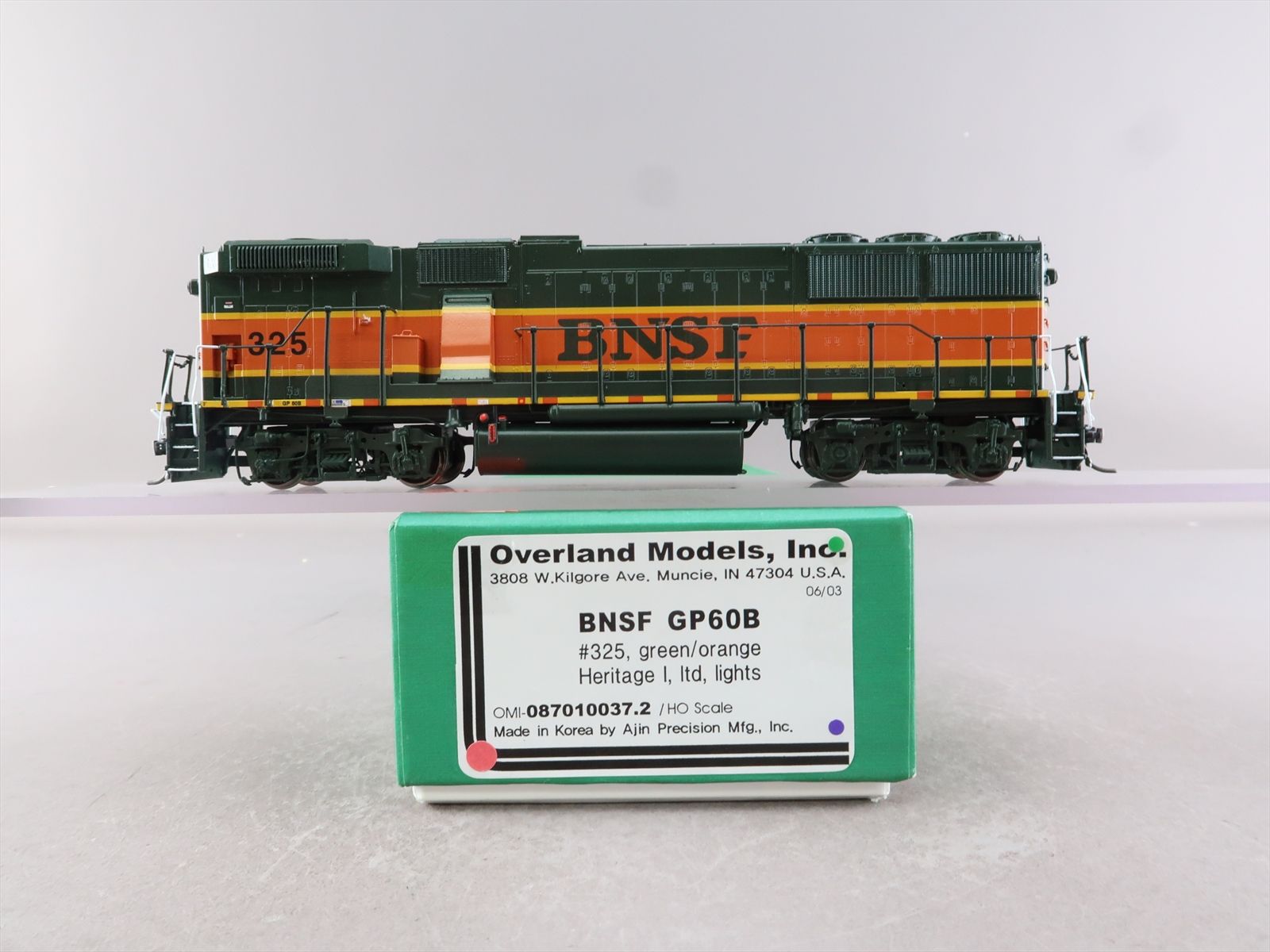 HO Brass Model - OMI 087010037.2 BNSF Burlington Northern Santa Fe Heritage I GP60B Diesel #325 ...