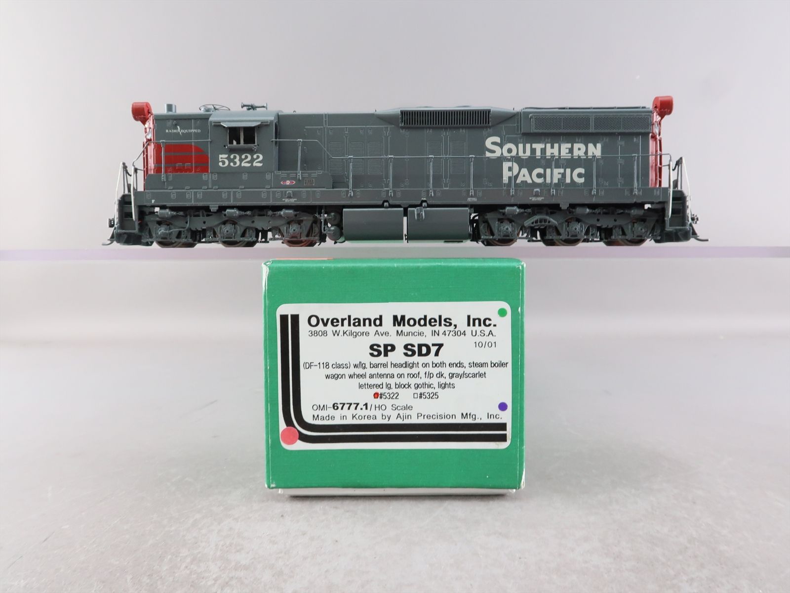 HO Brass Model - OMI 6777.1 SP Southern Pacific SD7 DF-118 Class Barrel ...