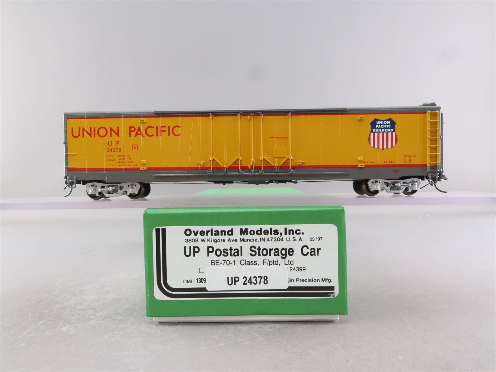 HO Brass Model - OMI 1309 UP Union Pacific Postal Storage Car #24378 ...