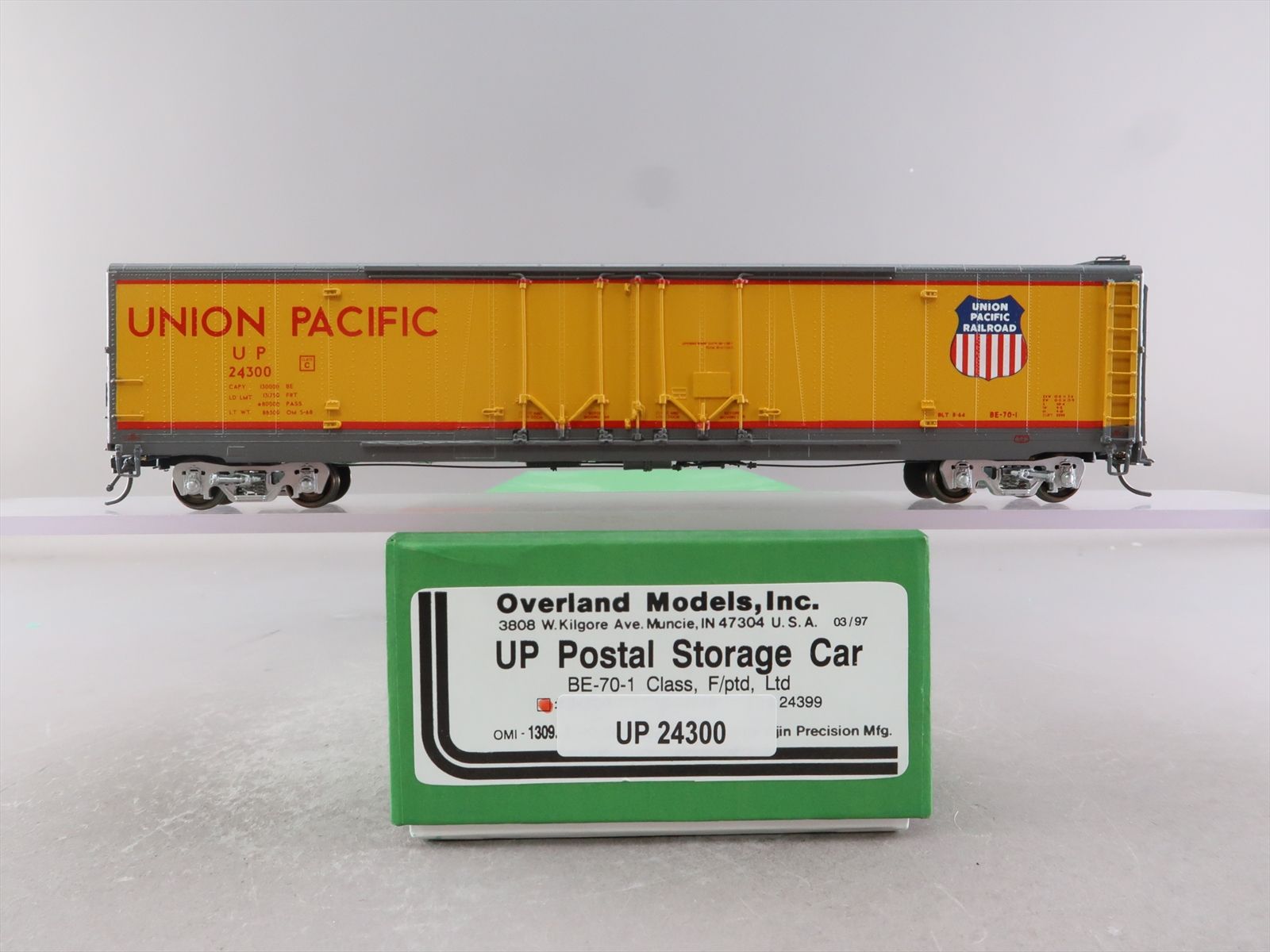HO Brass Model - OMI 1309.2 UP Union Pacific Postal Storage Car #24300 ...