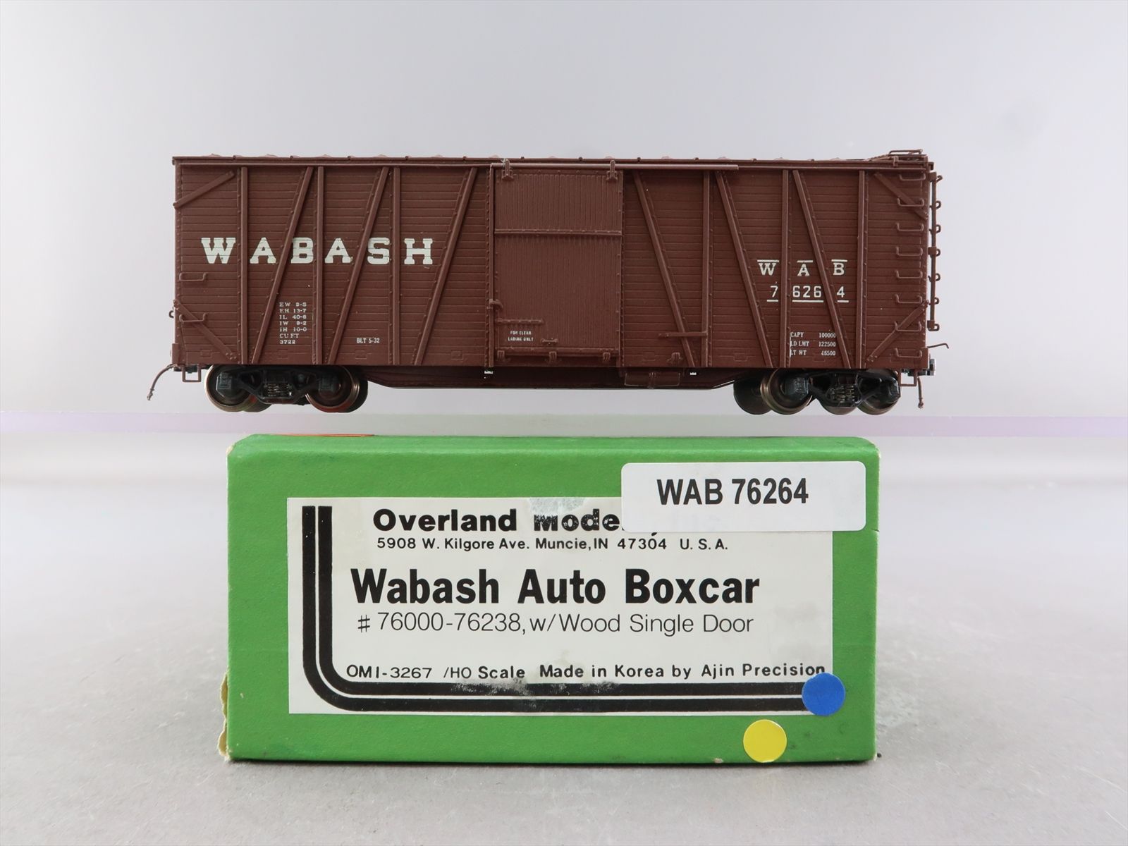 HO Brass Model - OMI 3267 WAB Wabash Auto Boxcar #76264 - Custom - 1992 ...