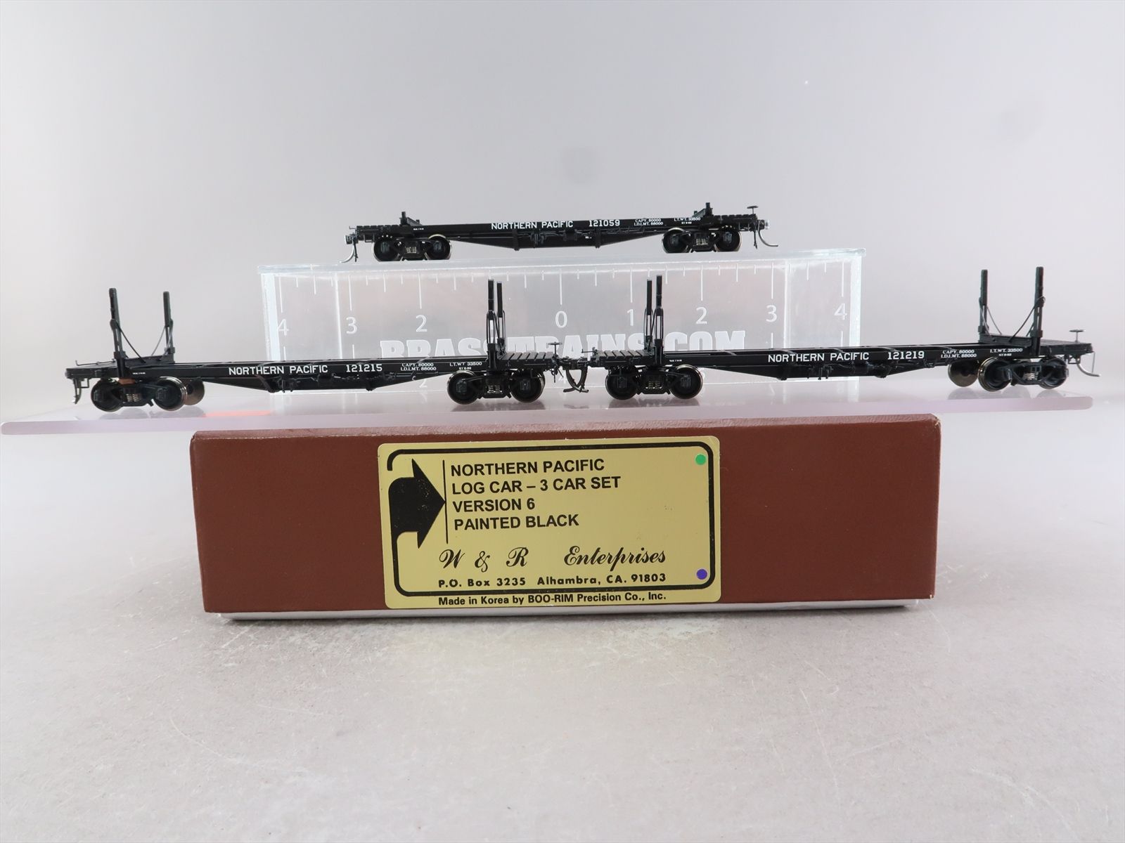 HO Brass Model - W&R NP Northern Pacific Truss Rod Log Car Set of 3 - F ...
