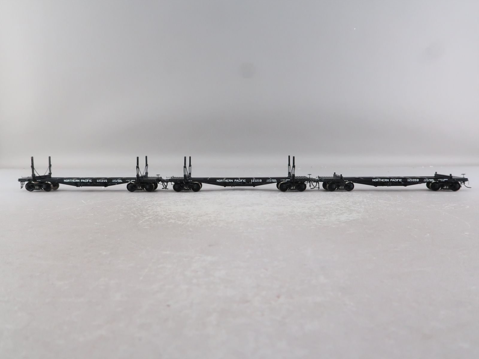 HO Brass Model - W&R NP Northern Pacific Truss Rod Log Car Set of 3 - F ...