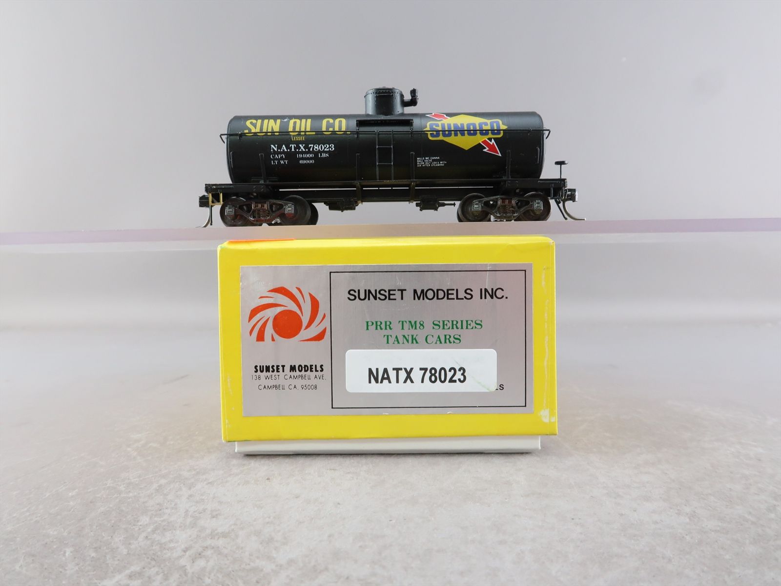 HO Brass Model - Sunset PRR as NATX Sunoco Sun Oil Co. TM8 Tank Car ...