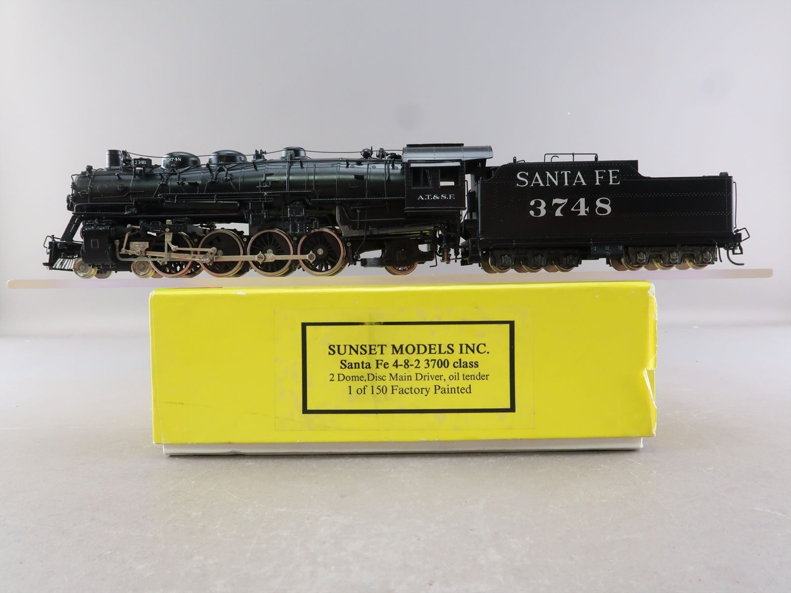 HO Brass Model - Sunset AT&SF Santa Fe 4-8-2 3700 Class 2 Dome Oil ...