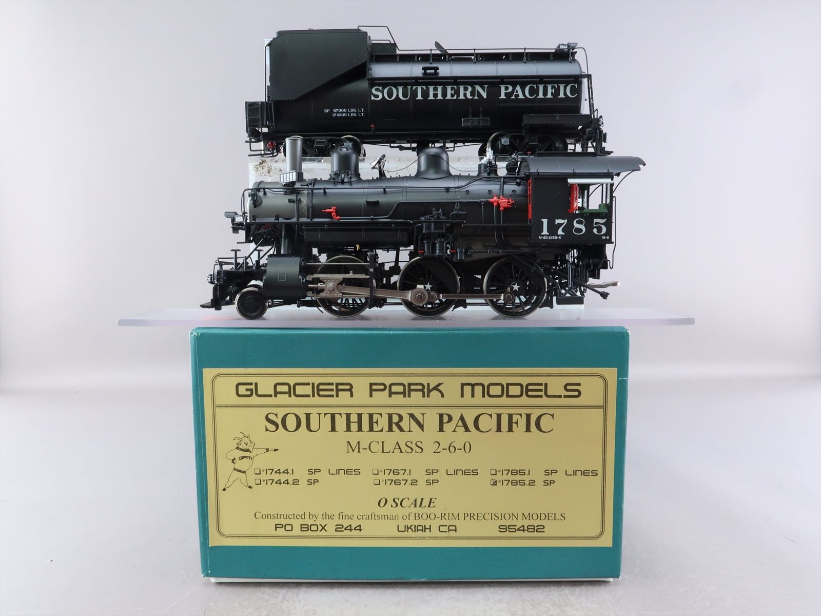 O Brass Model - GPM 1785.2 SP Southern Pacific M-6 2-6-0 #1785 - F/P ...