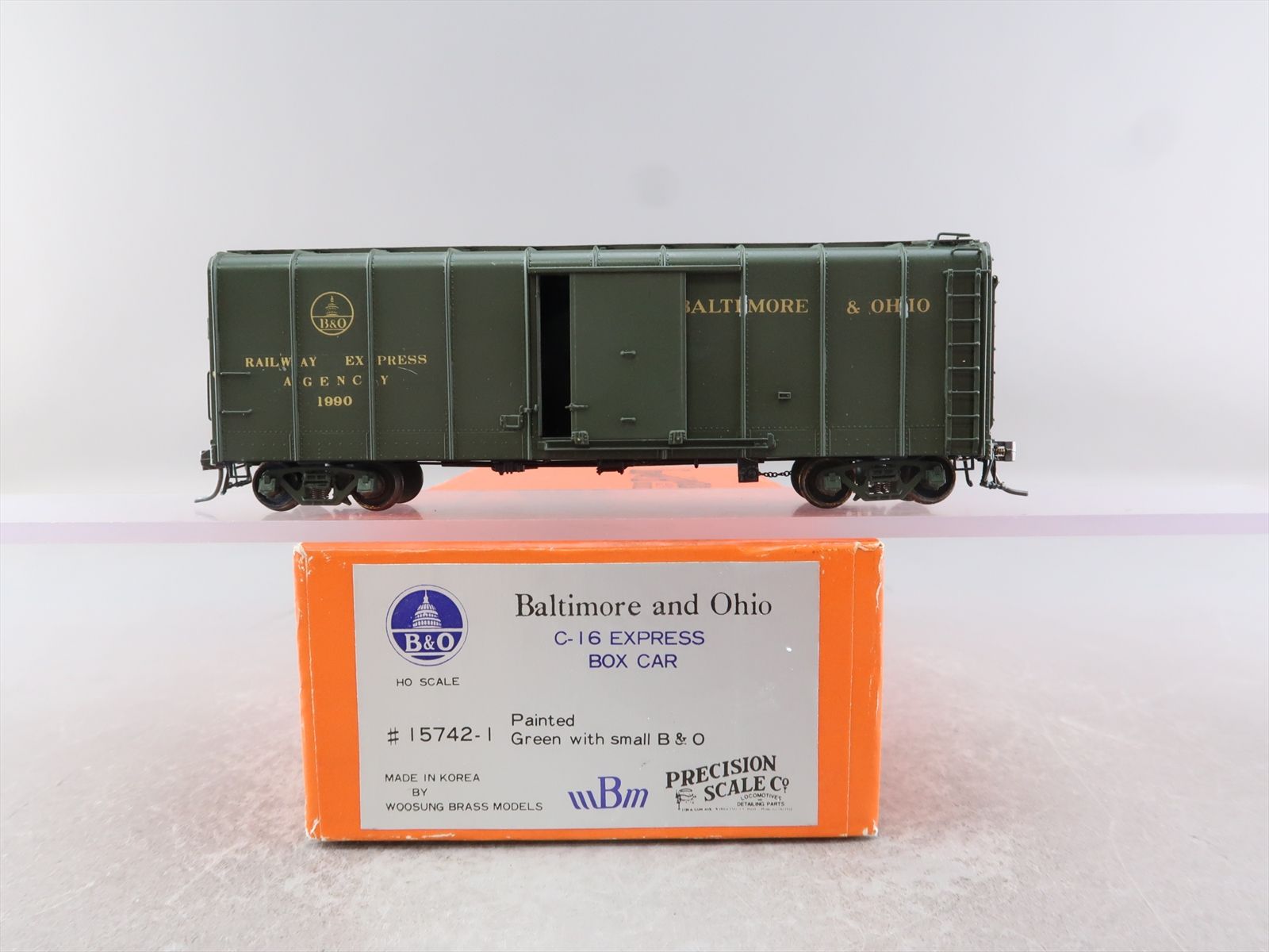 HO Brass Model - PSC 15742-1 B&O Baltimore & Ohio C-16 Boxcar Box Car ...