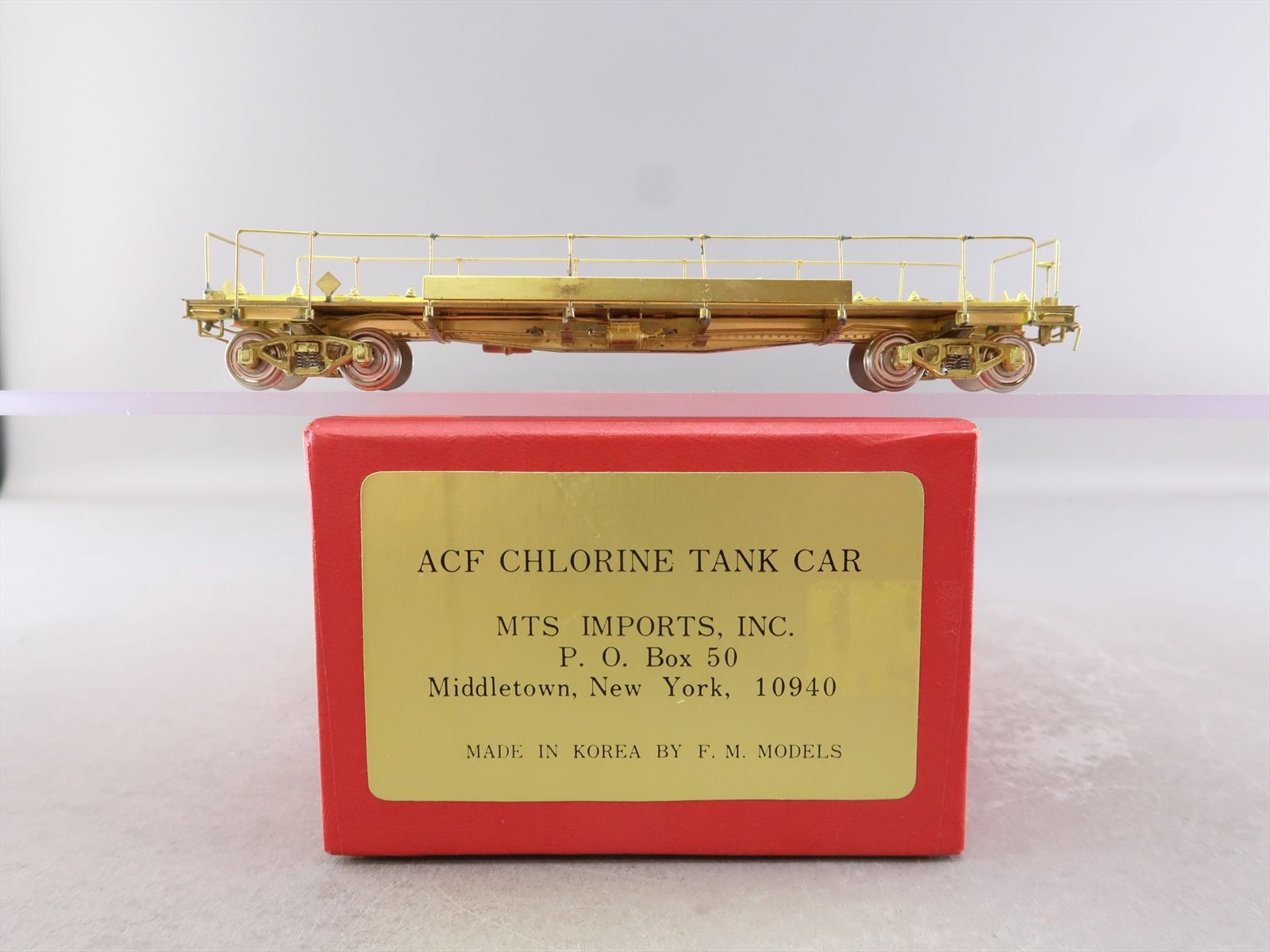 HO Brass Model - MTS ACF Chlorine Tank Car w/ Tanks - Unpainted - 1987 ...